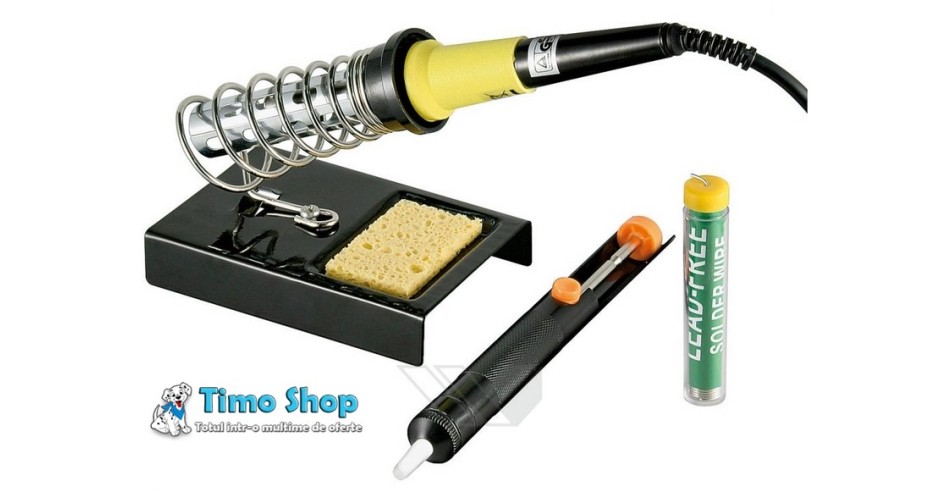 Set ciocan de lipit, stand pt ciocan de lipit, pompa vid cositor ...