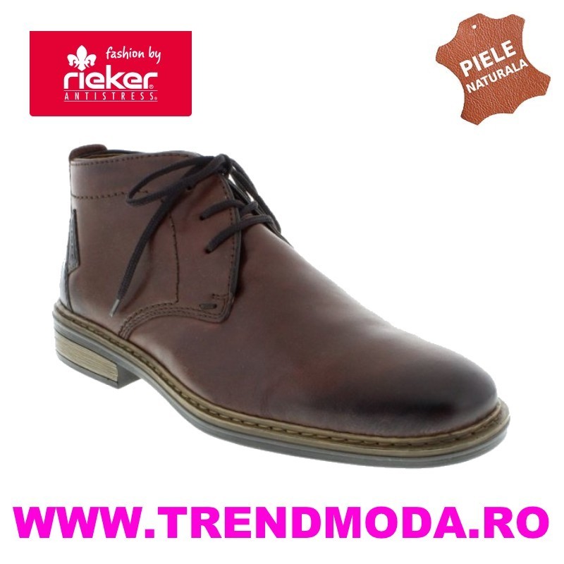 Ghete barbati piele naturala RIEKER 37612-26 maro (Marime: 45) | arhiva ...