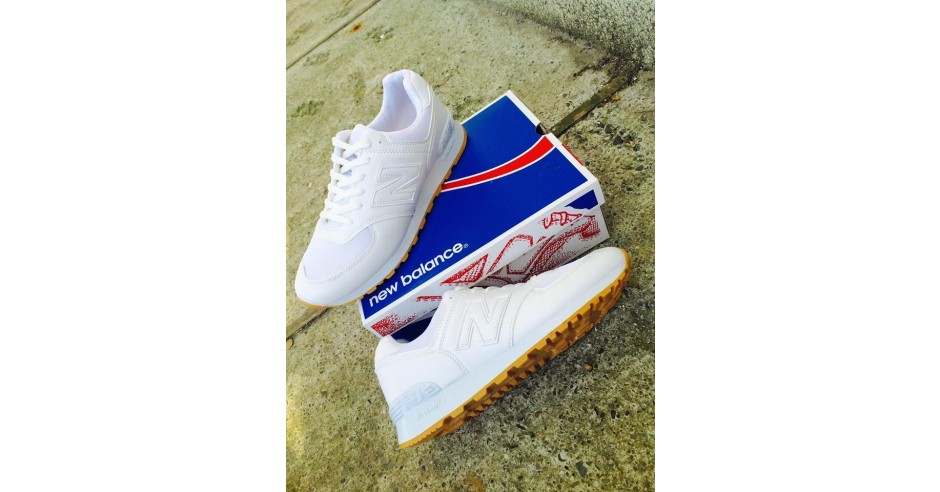 Adidasi NB New Balance 574 Albi Barbati/Model nou 2016 43 Piele cutie ...