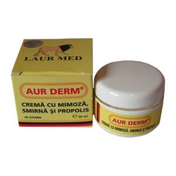 Aur Derm crema cu Mimoza Smirna si Propolis 30ml Laur Med | arhiva ...