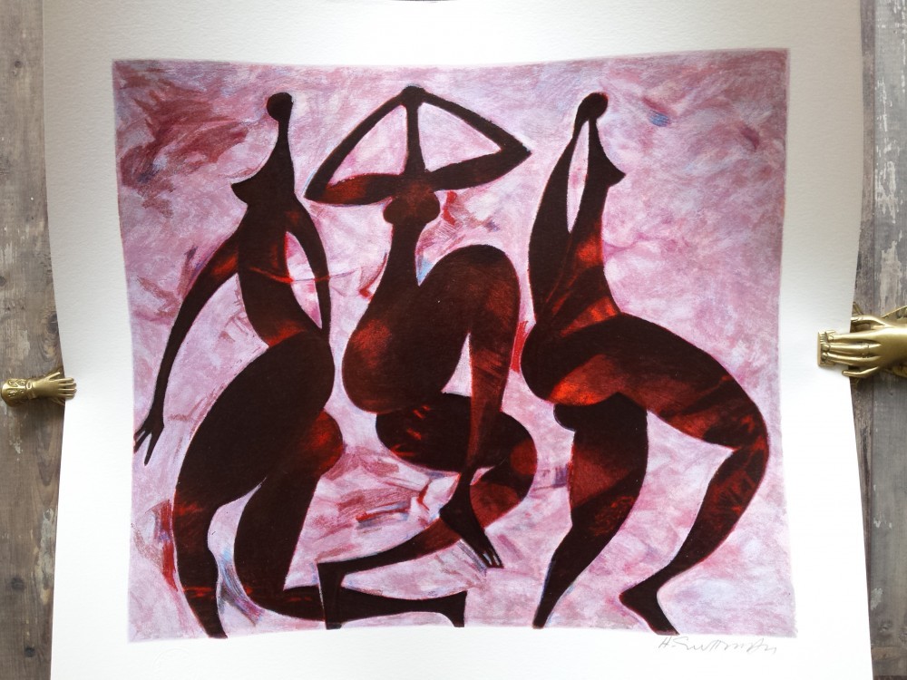 Harry Guttman(1933-2015) - Compozitie cu personaje feminine, lucrare ...