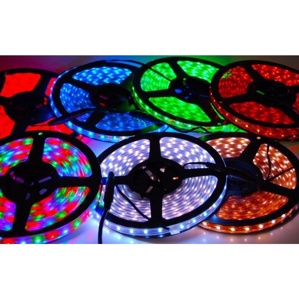 Banda LED leduri RGB 5050 cu telecomanda si incarcator set KIT COMPLET ...
