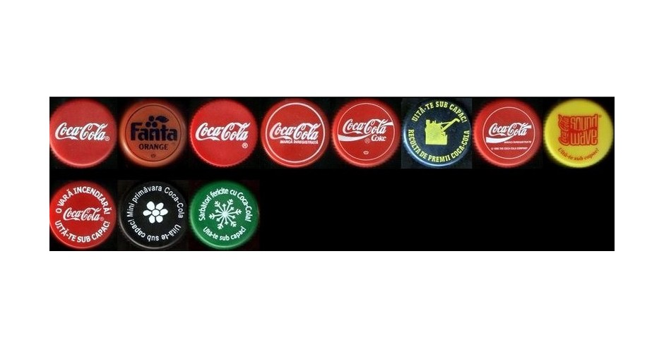 11 capace Coca Cola - modele romanesti de colectie | arhiva Okazii.ro