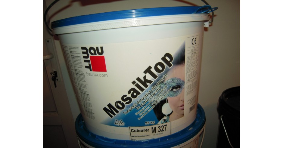 Tencuiala decorativa BAUMIT din granule de piatra colorata, 25 kg, cod ...