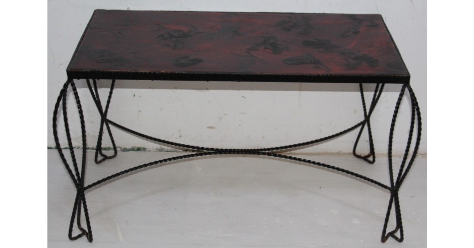 Eleganta masuta de cafea din fier forjat; Masa metalica | arhiva Okazii.ro