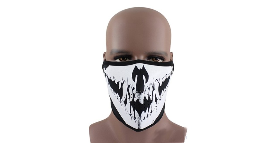 CAGULA masca MOTOR BICIBLETA SKI PAINTBALL AIRSOFT din NEOPREN colti ...