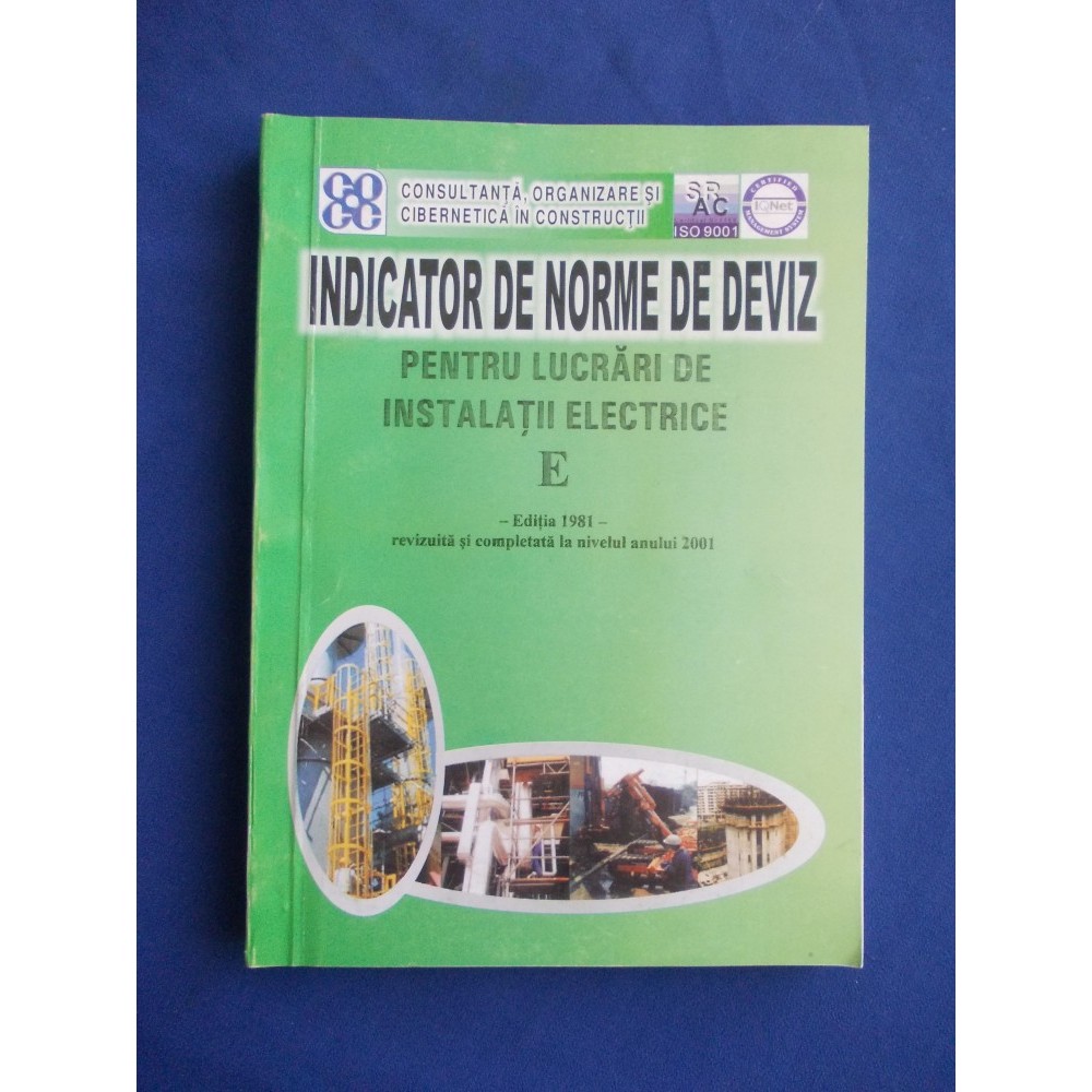 INDICATOR DE NORME DE DEVIZ PENTRU LUCRARI DE INSTALATII ELECTRICE ( E ...