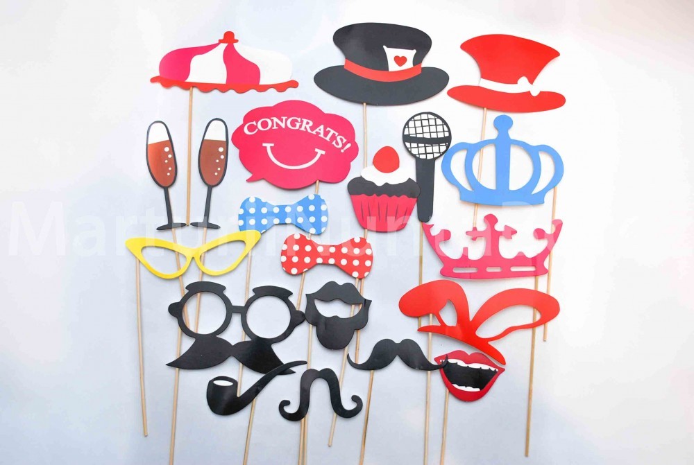 Marturii nunta, Photo Booth props, accesorii foto 20 bucati/set ...