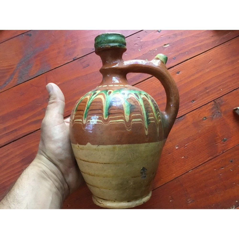 Arta populara romaneasca - ulcior de apa din lut mestesug taranesc ...