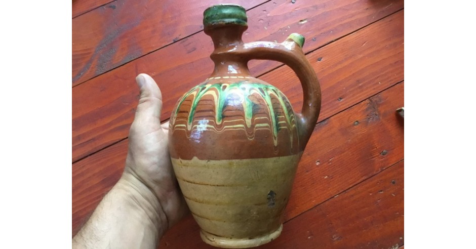 Arta populara romaneasca - ulcior de apa din lut mestesug taranesc ...