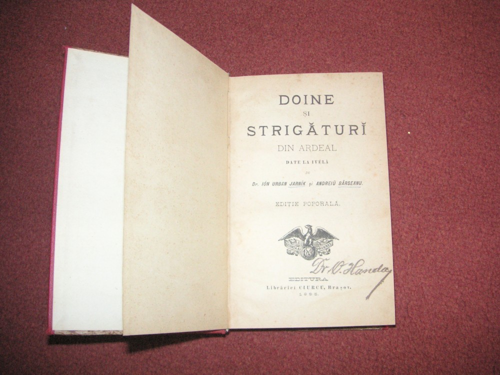 Doine Si Strigaturi Din Ardeal - Ioan Urban Jarnik, A. Barseanu (1895 ...