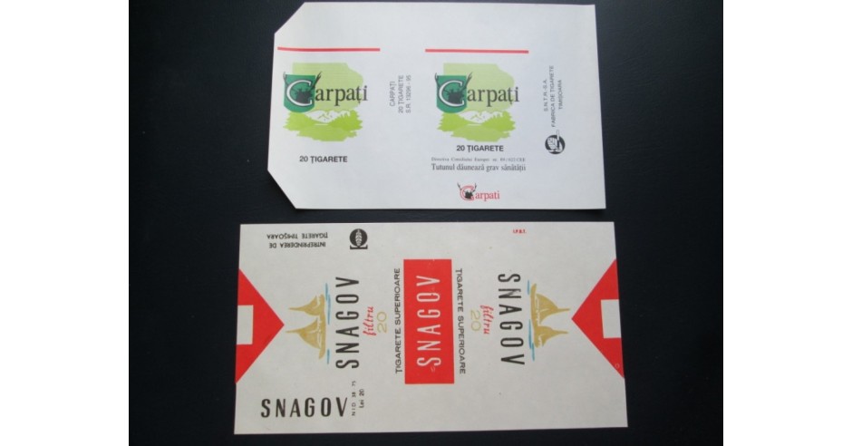 Tutun vechi de colectie: Hartie de ambalaj nefolosita, tigari Snagov si ...