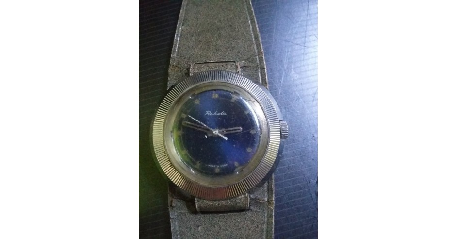 Ceas RACHETA,ceas vechi rusesc de colectie,model rar,curea originala de ...
