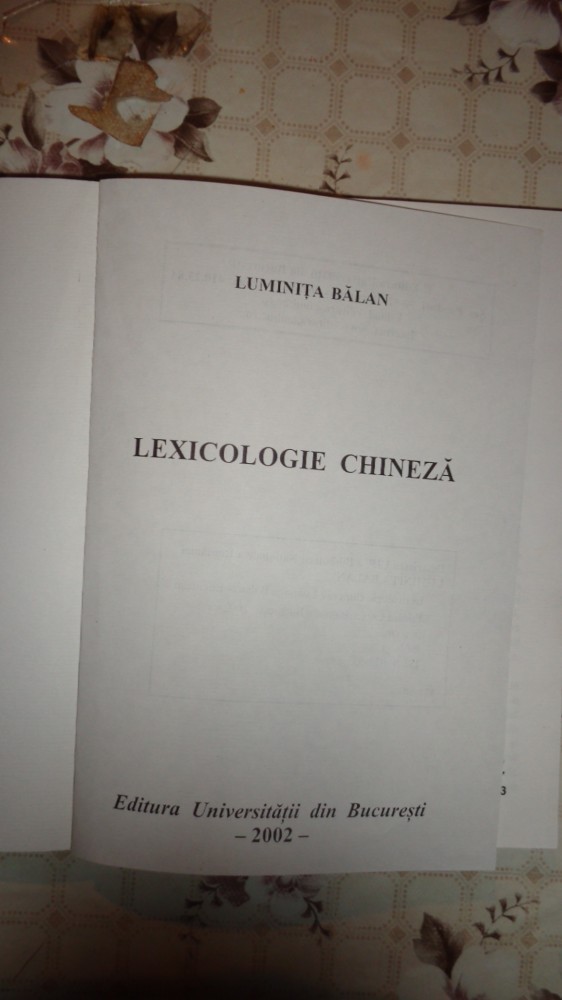 Lexicologie chineza an 2002/231pag- Luminita Balan | arhiva Okazii.ro