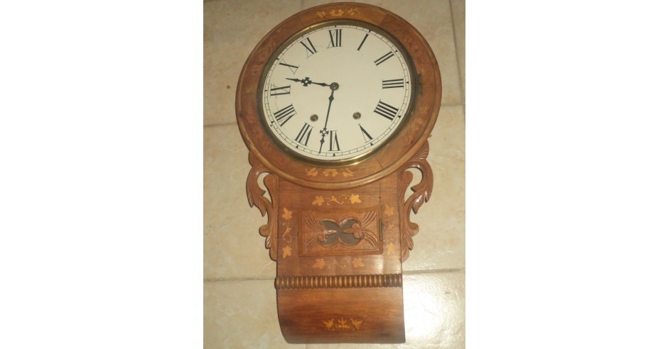 Deosebit ceas ,pendula de perete antic Art-Deco mecanic,functional ...