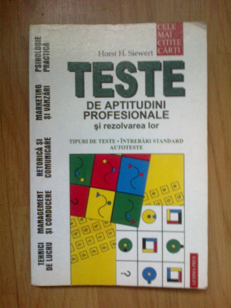 e3 Horst H. Siewert - Teste de aptitudini profesionale si rezolvarea ...