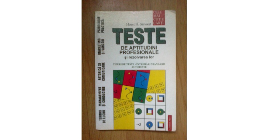 e3 Horst H. Siewert - Teste de aptitudini profesionale si rezolvarea ...