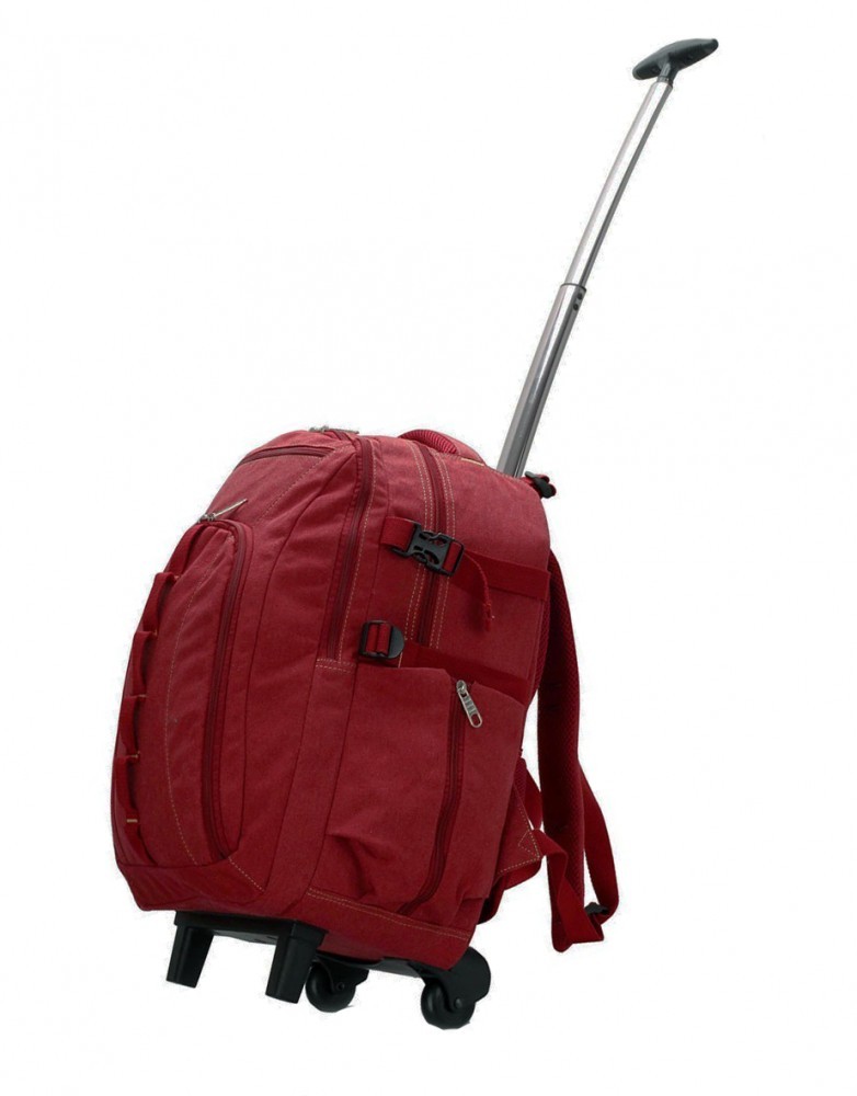 Rucsac troller rosu - Ghiozdan scoala cu roti / Rucsac unisex / voiaj ...