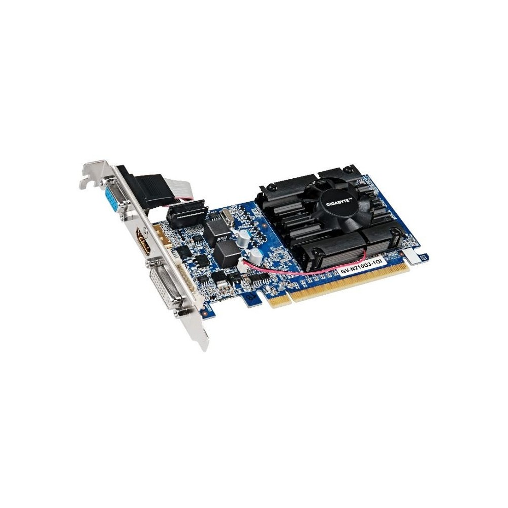 Placa Video Gigabyte NVidia GeForce 210 1 GB DDR3 64 Bit Low Profile
