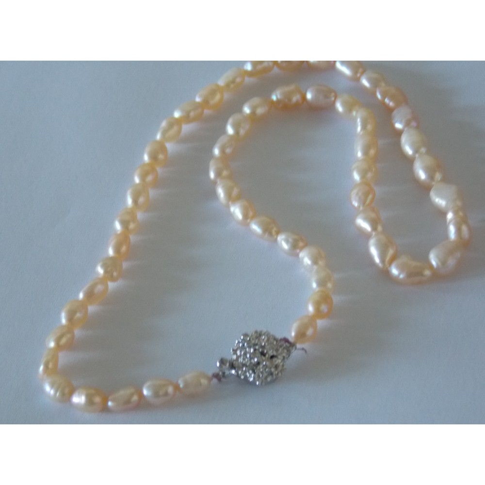 Colier cu perle naturale si argint -2472 | arhiva Okazii.ro