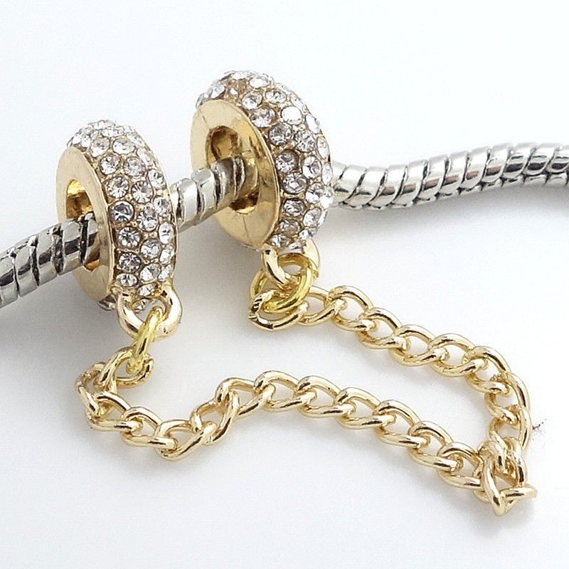 Lant de siguranta pt Bratara PANDORA model GOLD shine plct aur | arhiva ...