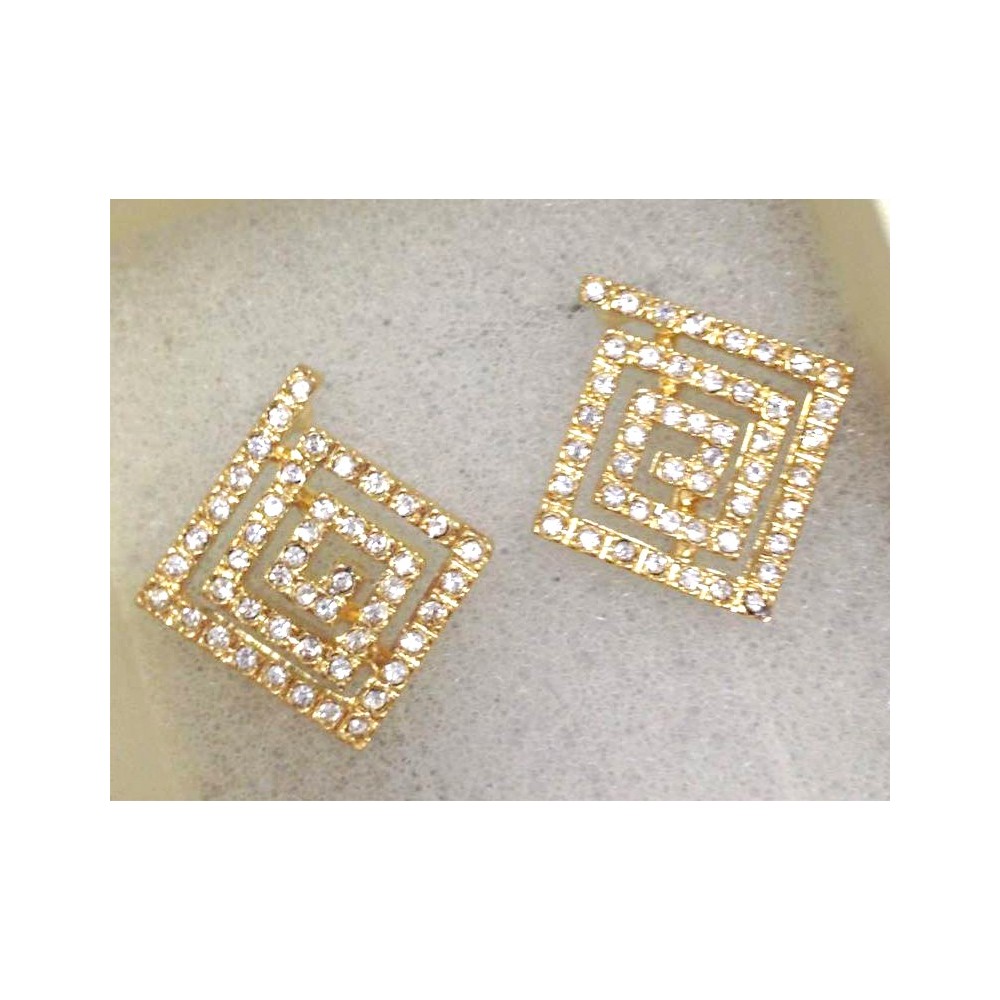 Cercei VERSACE- placati cu AUR 18k si swarovski | arhiva Okazii.ro