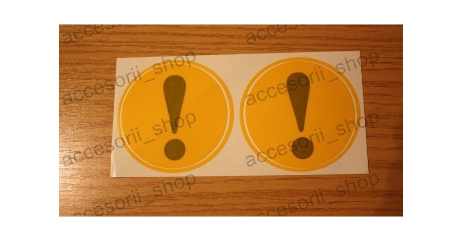 Set 2 Stickere Auto Semn Incepator Interior, Galben, 82mm, Parbriz ...
