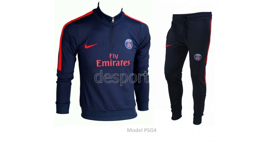 Trening NIKE PSG - Bluza si Pantaloni Conici - Model cu fermoar scurt ...