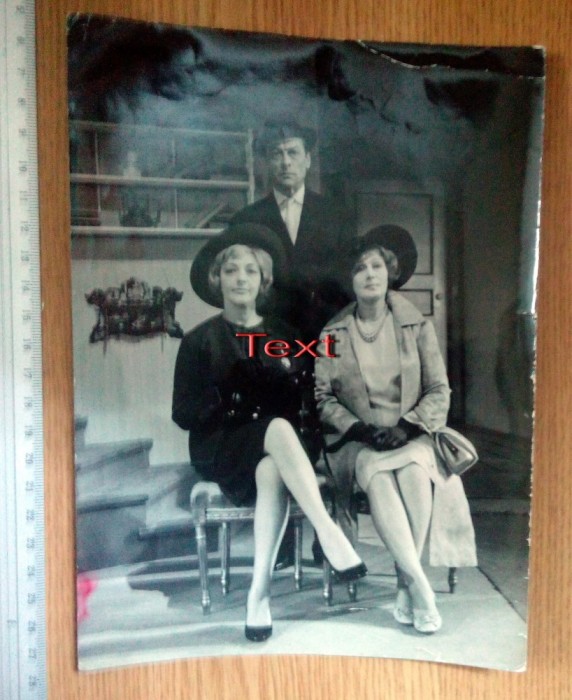 LOT 2 FOTOGRAFII VECHI CU ACTORUL GEO BARTON DIN PARINTII TERIBILI ...