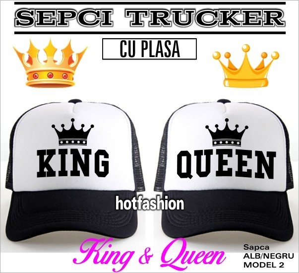 SAPCA, SEPCI TRUCKER cu plasa, Snapback, KING + QUEEN - pretul per 1 ...