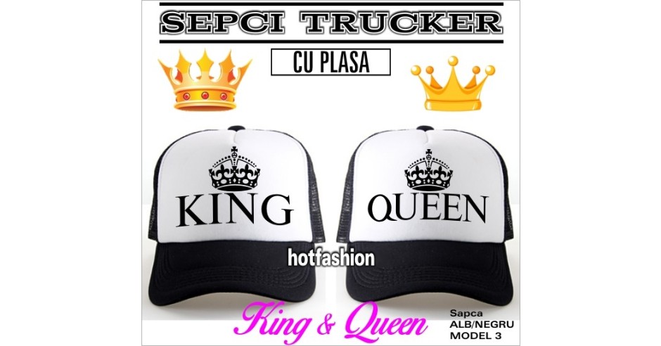 SAPCA, SEPCI TRUCKER cu plasa, Snapback, KING + QUEEN - pretul per 1 ...