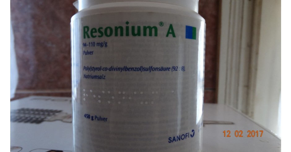 resonium A medicament pentru scaderea potasiului la persoane dializate ...