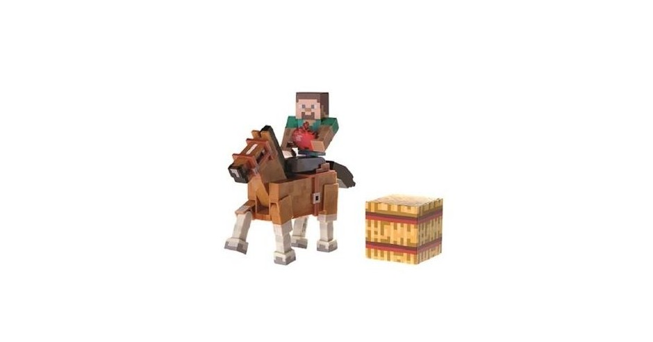 Set Minecraft Steve With Chestnut Horse | arhiva Okazii.ro