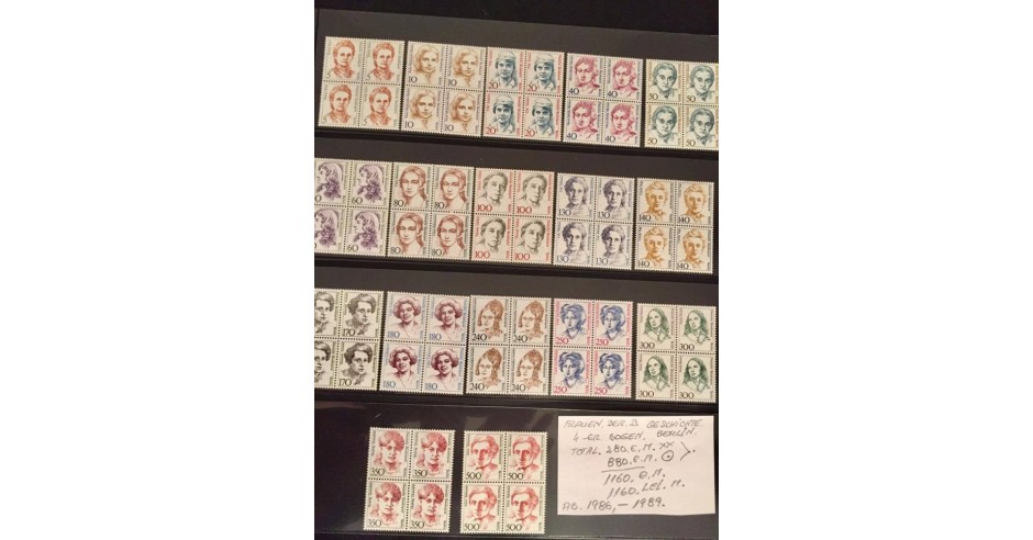 COLECTIE SPECIALA POSTA BERLIN 1986- 1989 NESTAMPILAT - PERSONALITATI ...