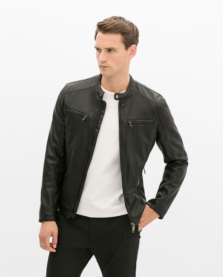 Vand geaca de piele pentru barbati ZARA | arhiva Okazii.ro