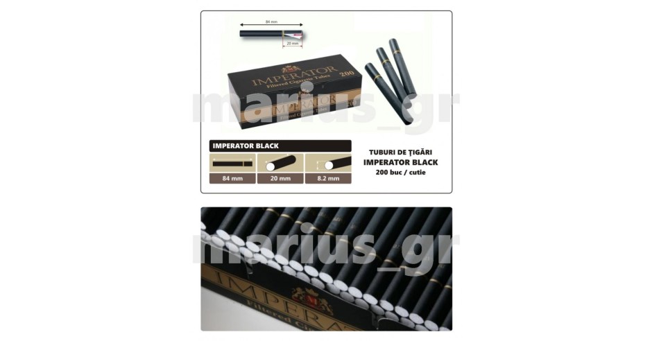 IMPERATOR BLACK - Pachet 10 cutii tuburi de tigari negre x 200 buc ...