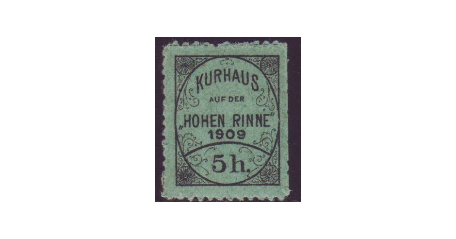 Romania 1909 - Timbru 5h dantelat Hohe Rinne Emisiunea VI, posta locala ...