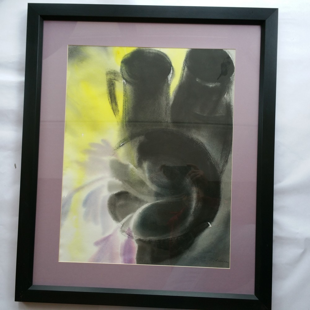 IULIA HALAUCESCU - (1924-2007) - tablou - ,,Vase cu branduse ...