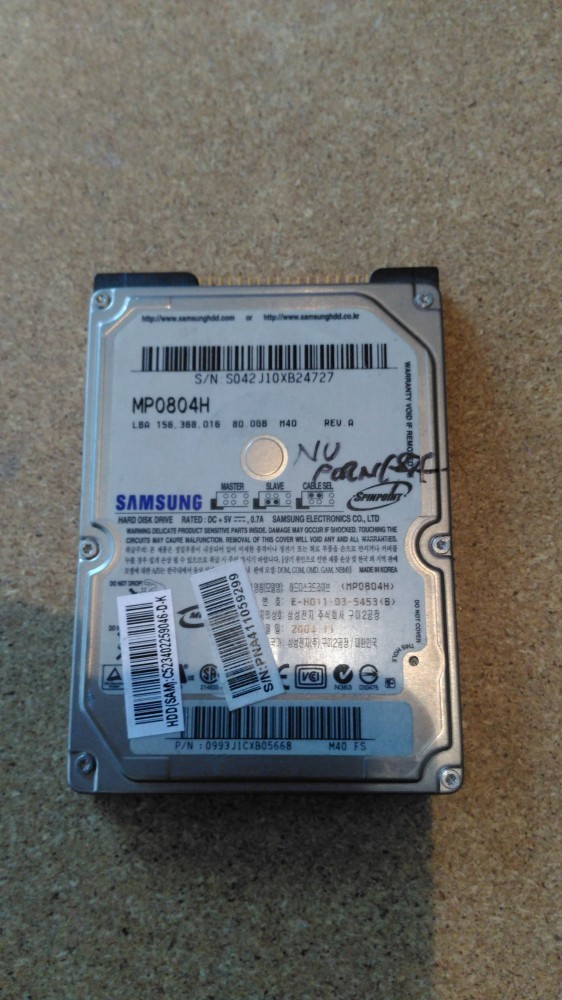 HDD LAPTOP SAMSUNG IDE 2.5" 80GB MP0804H DEFECT | arhiva Okazii.ro