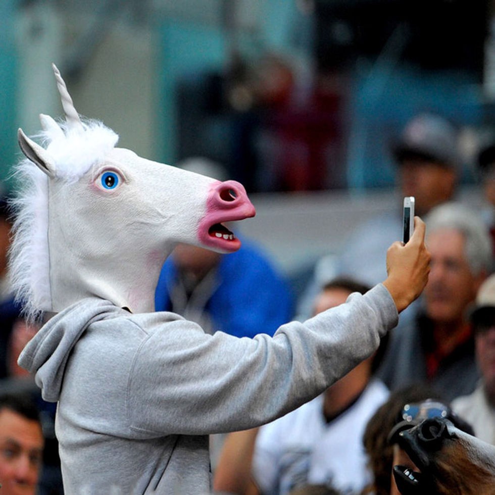 Masca cap de cal alb, inorog, unicorn, latex, pentru petreceri | arhiva ...