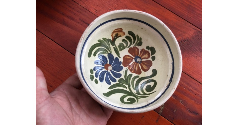 Arta populara romaneasca - strachina / farfurie din lut mestesug ...