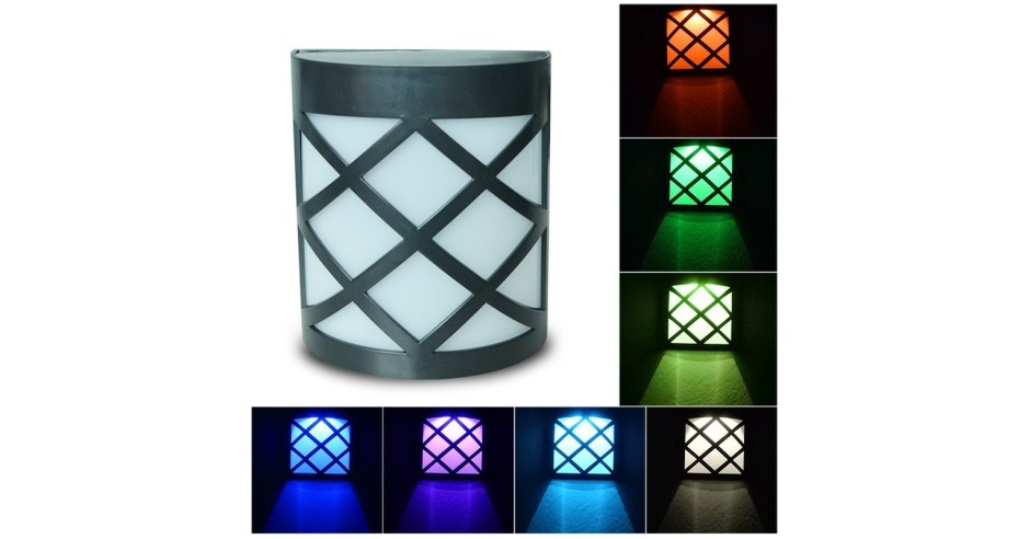 Lampa solara pentru gradina alee IP55 si led RGB | arhiva Okazii.ro