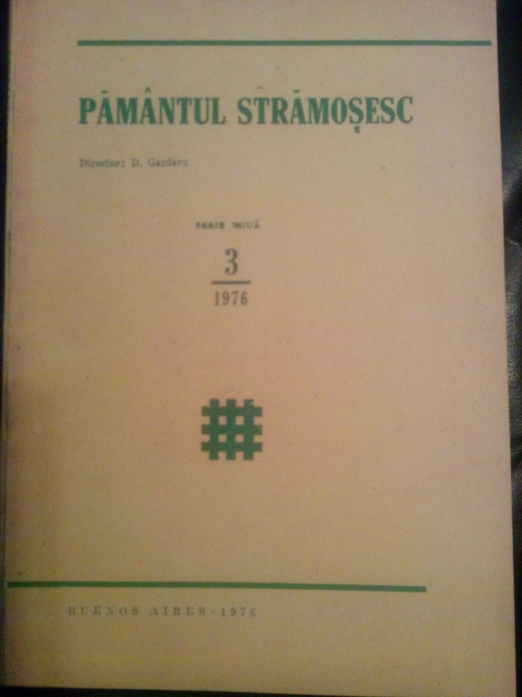 PAMANTUL STRAMOSESC 3 1976 BUENOS AIRES DIRECTOR D GAZDARU MISCAREA ...