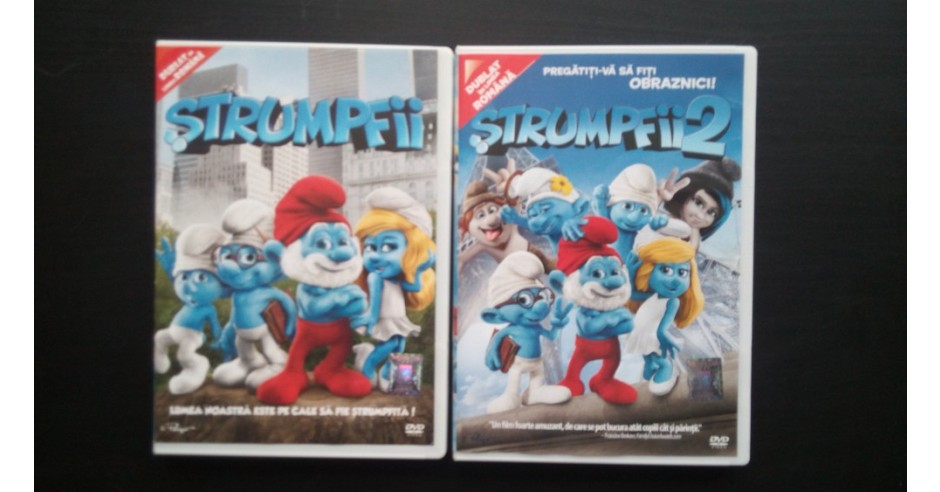 Stumpfii 1 si Strumpfii 2, filmele dublate in romana, 2 DVD -uri ...