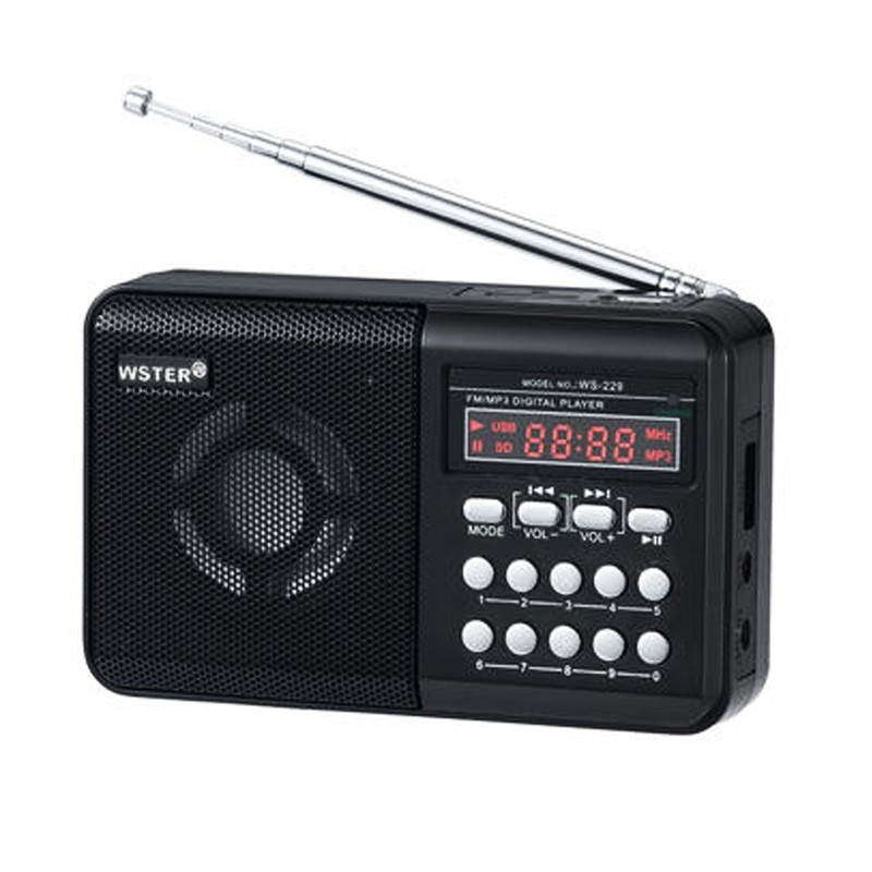 Radio portabil Wster WS-229, LCD, suport Mp3/WMA | arhiva Okazii.ro