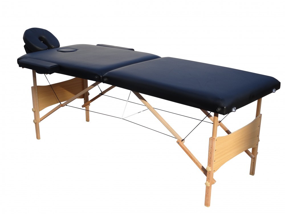 Pat pentru masaj, PROFESIONAL, din 2 sectiuni, lemn esenta tare ...