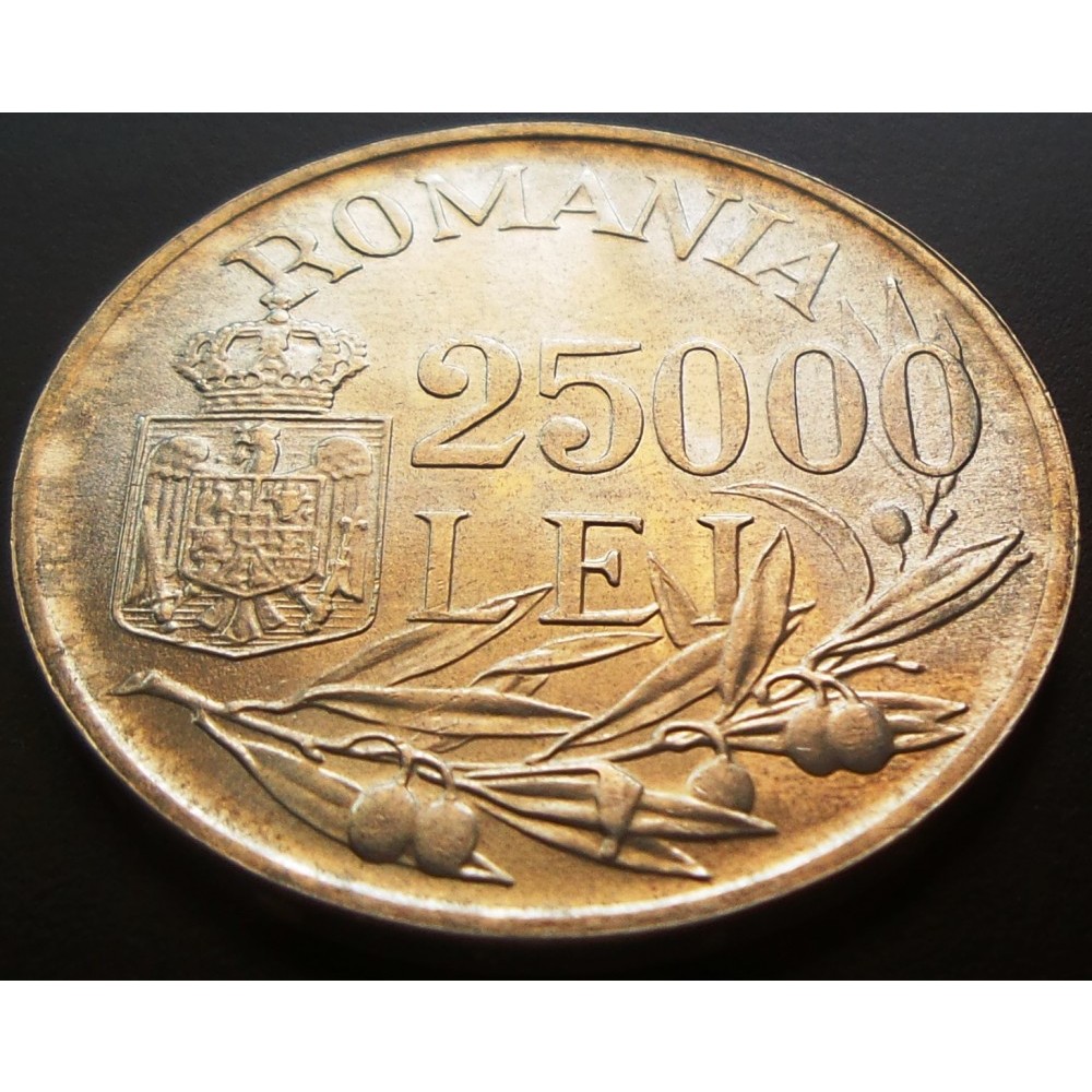 MONEDA ISTORICA ARGINT 25000 Lei - ROMANIA, anul 1946 *cjaCOD 19 ...