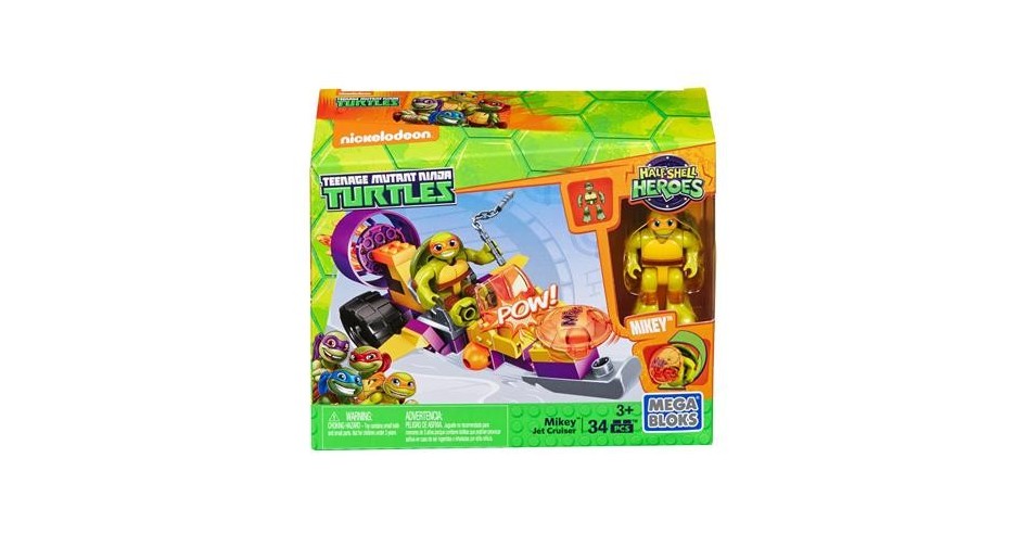 Jucarie Mega Bloks Ninja Turtles Half-Shell Heroes Mikey Jet Cruiser ...