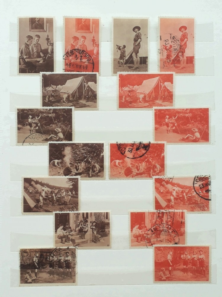 CERCETASI-LOT DE 45 VIGNETE CERCETASII ROMANIEI-1934 | arhiva Okazii.ro