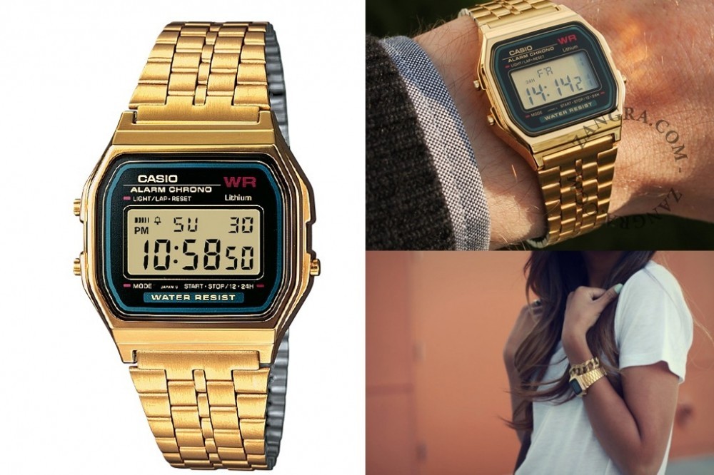 Casio ceas retro vintage gold/silver unisex original | arhiva Okazii.ro